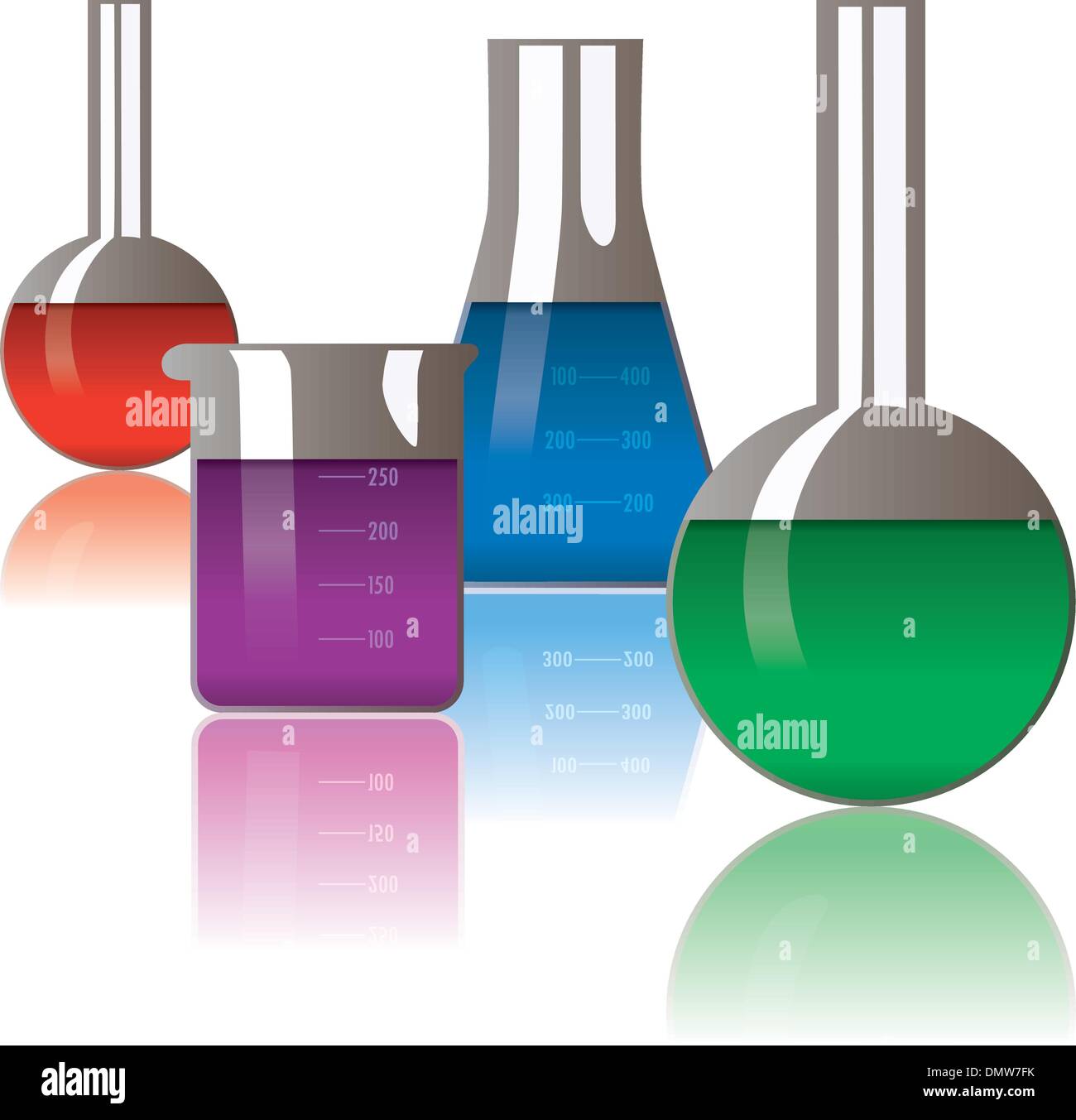 vector set of laboratory glassware Stock Vector Image & Art - Alamy