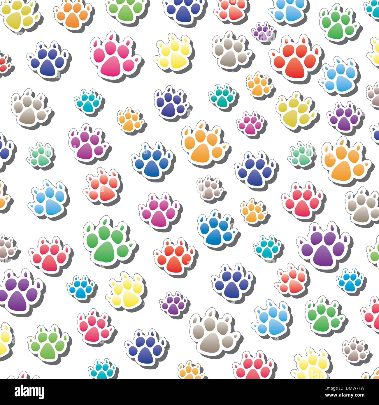 vector background of dog's foot prints Stock Vector Image & Art - Alamy