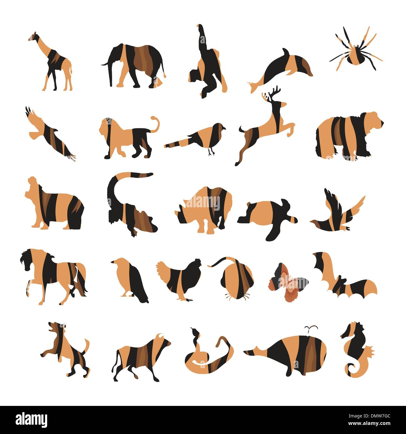 Marine wildlife colored animal Cut Out Stock Images & Pictures - Alamy