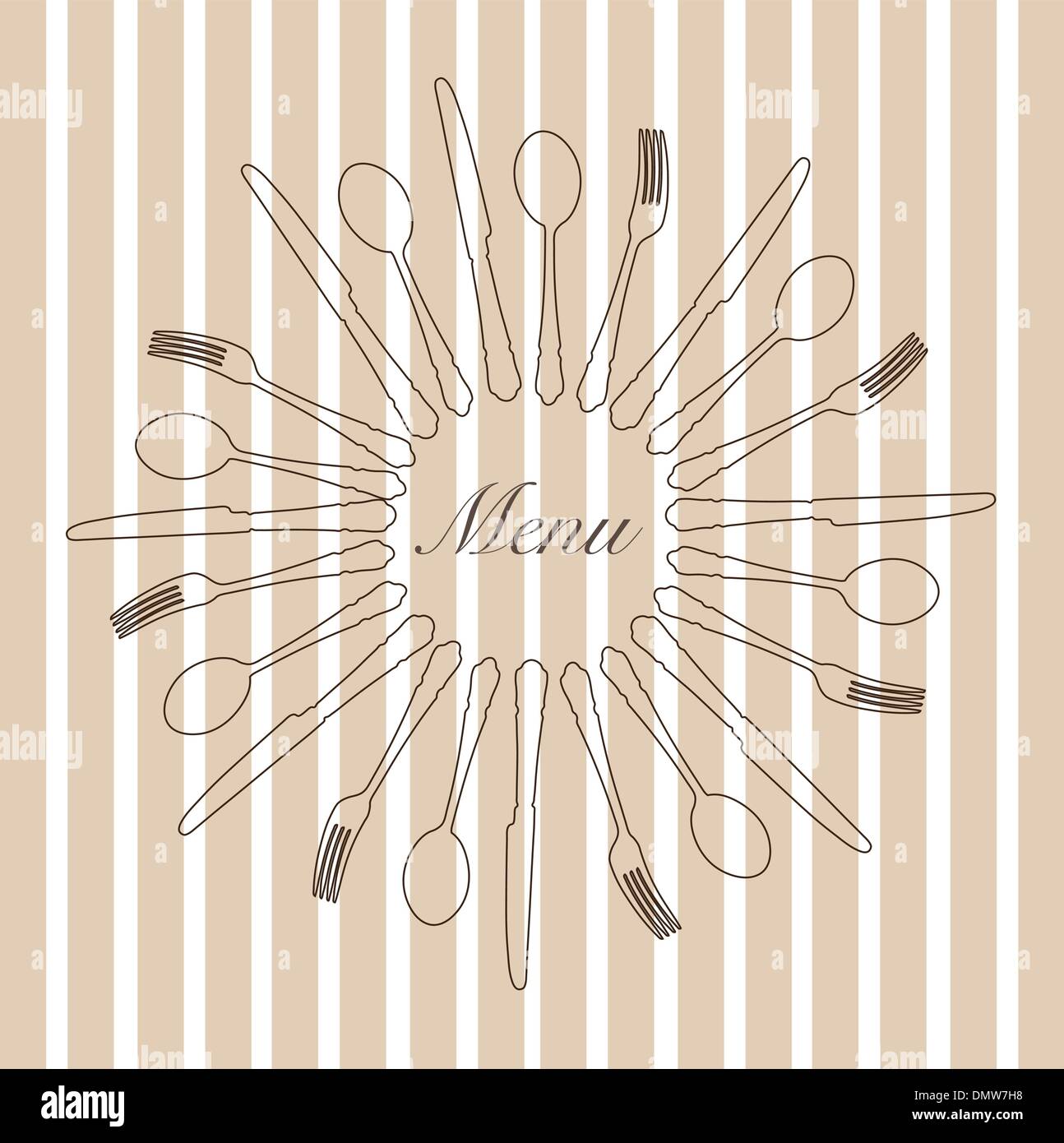 menu card with background stripes Stock Vector Image & Art - Alamy