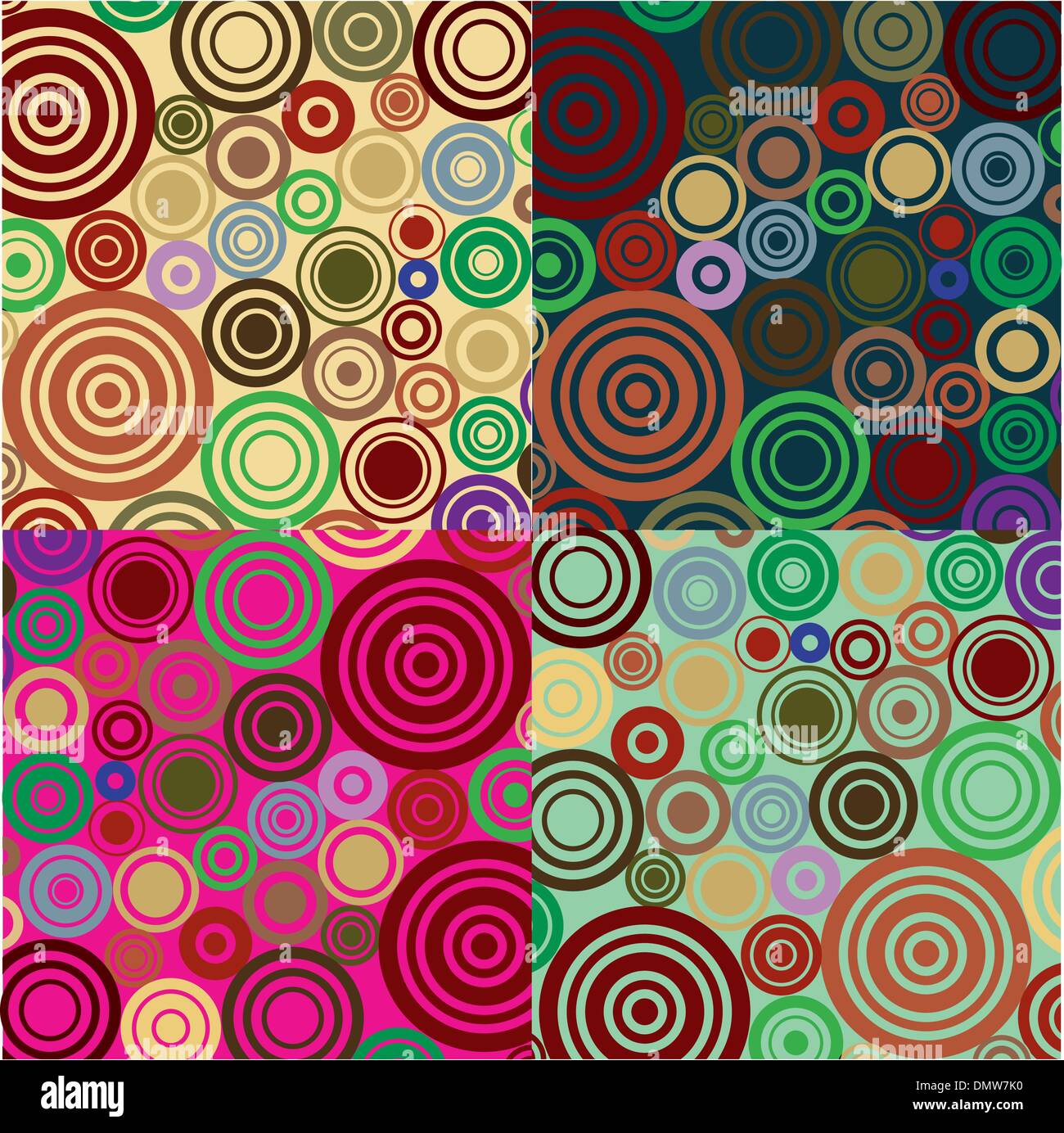 4 retro colored circles backgrounds Stock Vector Image & Art - Alamy