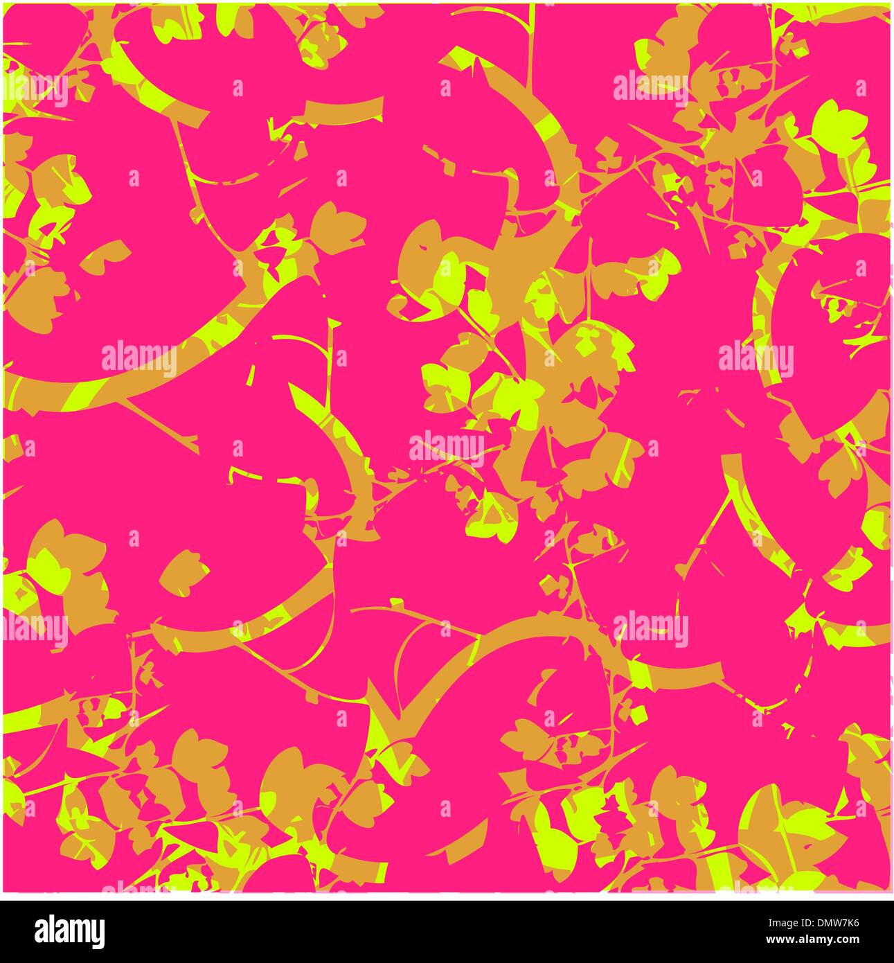 Pink nature flower on green Stock Vector Images - Alamy