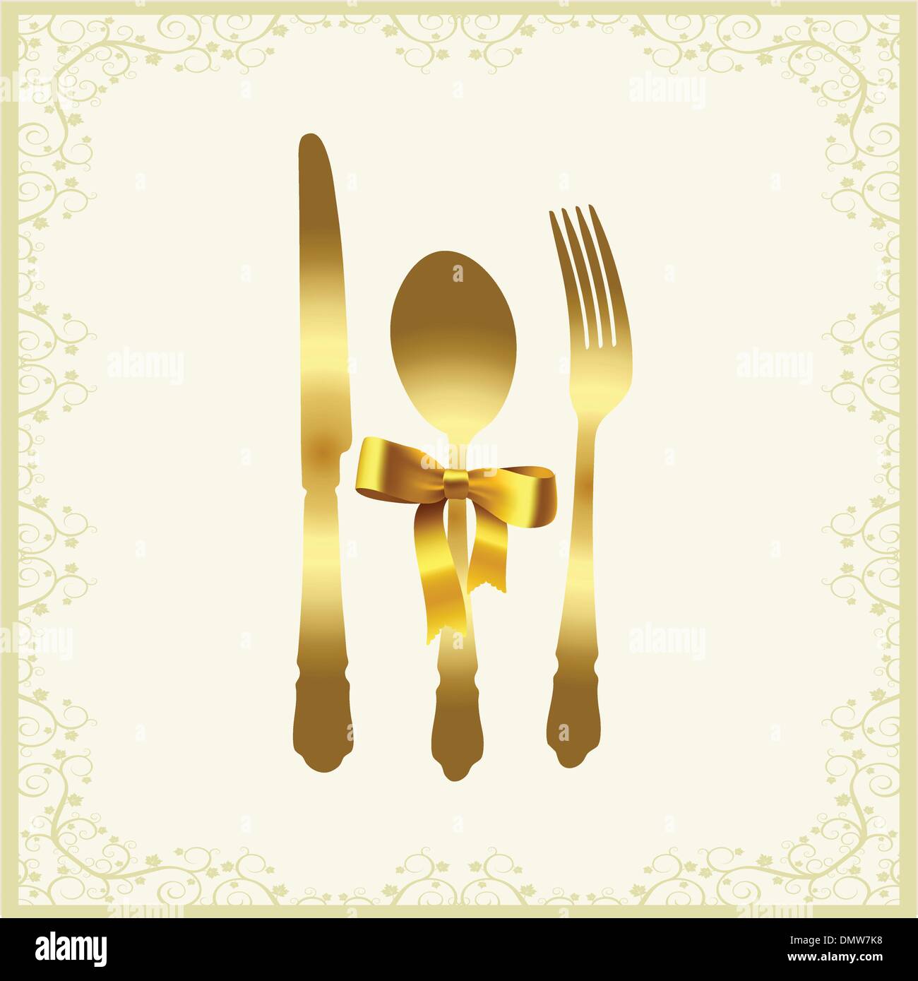 menu golden card Stock Vector Image & Art - Alamy