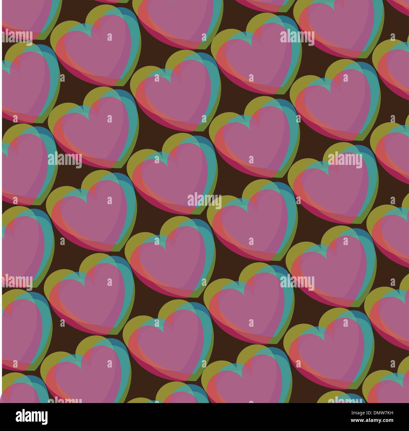 retro background with hearts Stock Vector Image & Art - Alamy