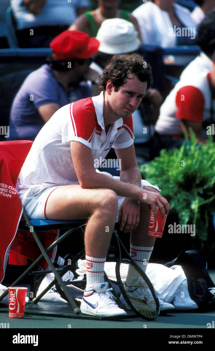 Sep 09, 1983; New York, NY, USA; Tennis superstar JOHN MCENROE competes ...