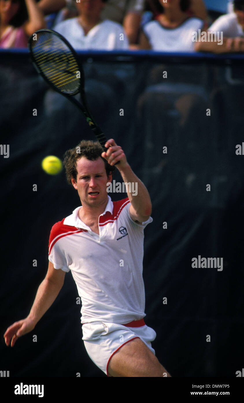 Sep 09, 1983; New York, NY, USA; Tennis superstar JOHN MCENROE competes ...