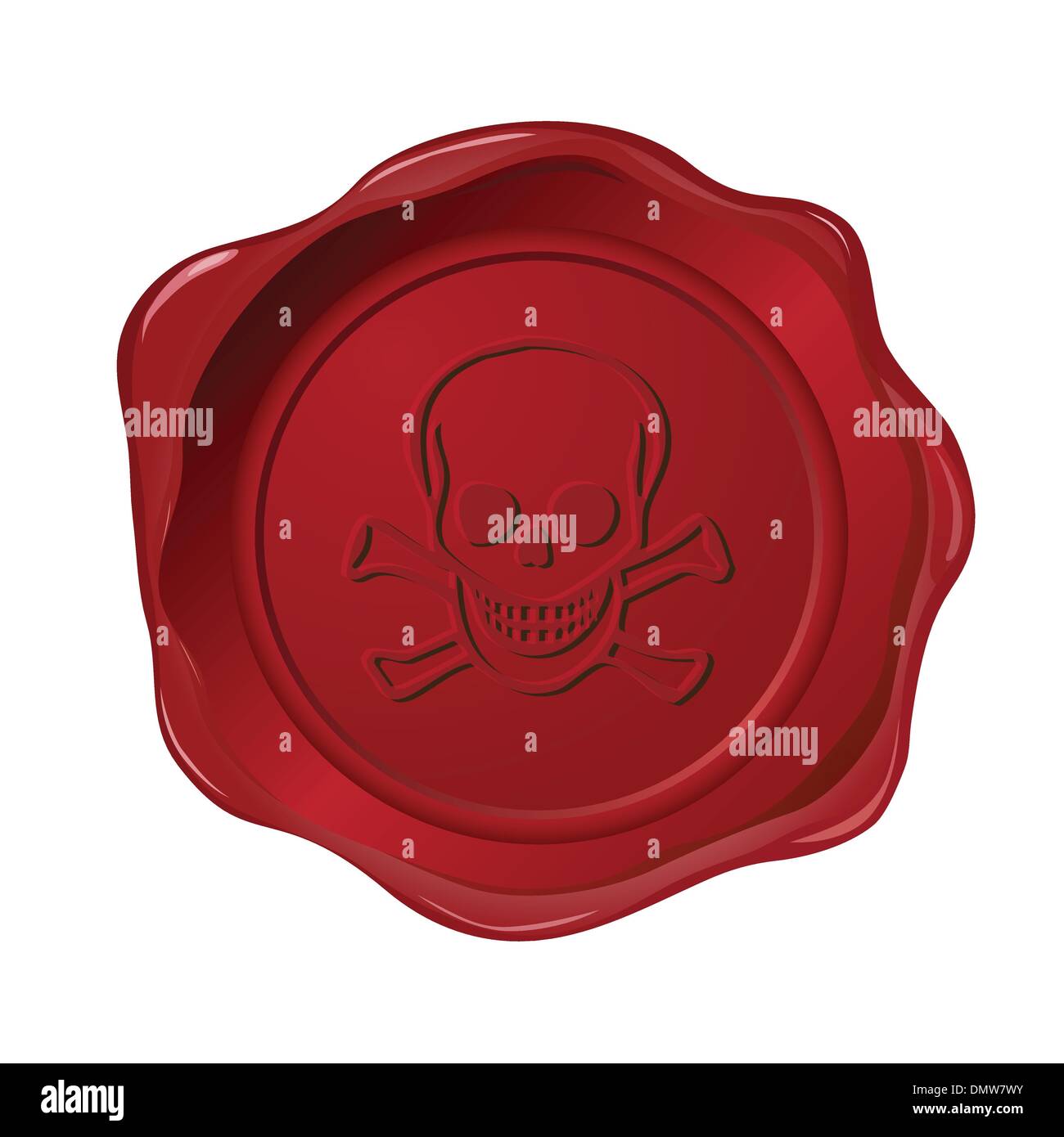 red seal with skull on white Stock Vector Image & Art - Alamy