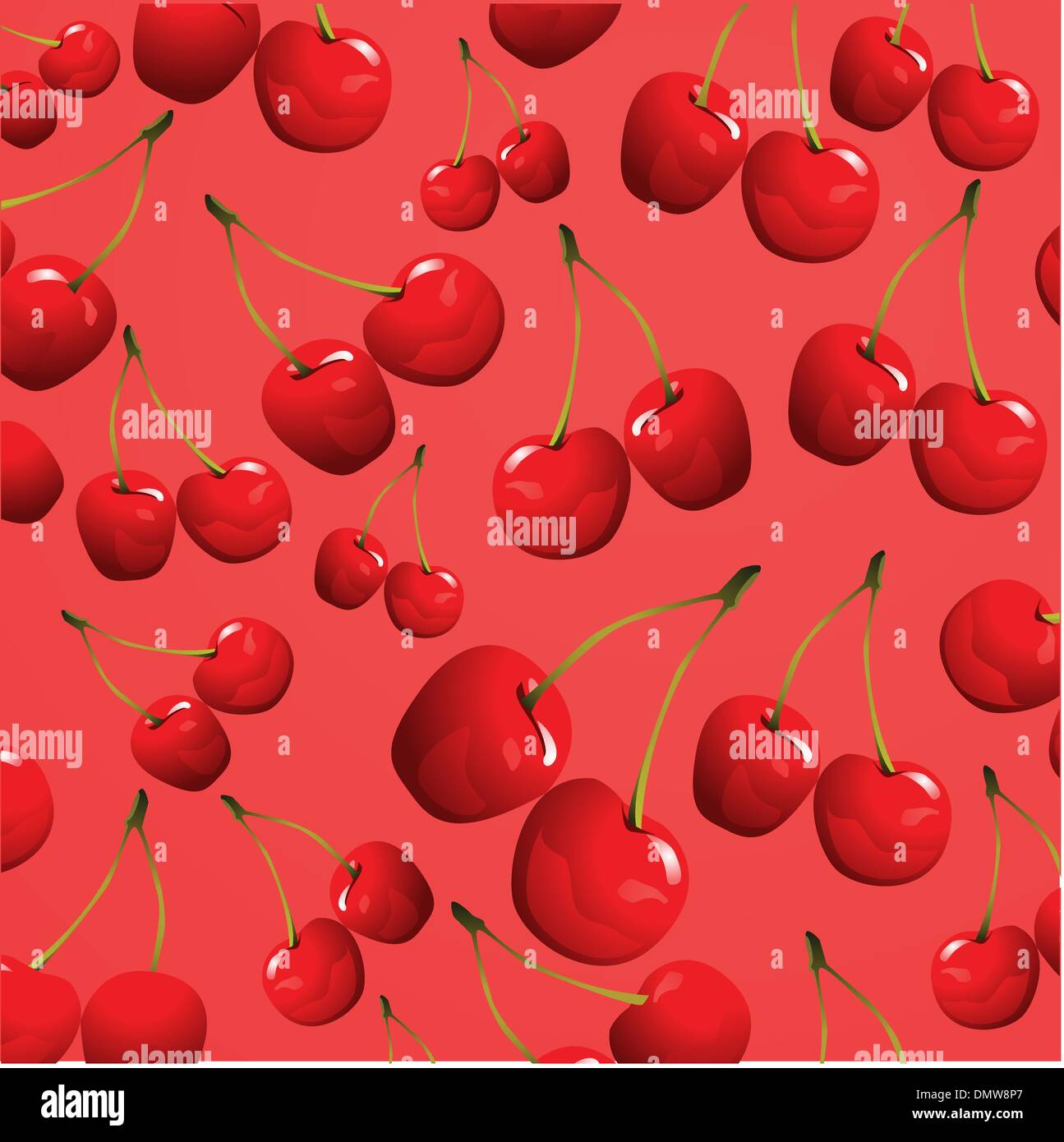 Fresh red cherries background texture Stock Vector Images - Alamy
