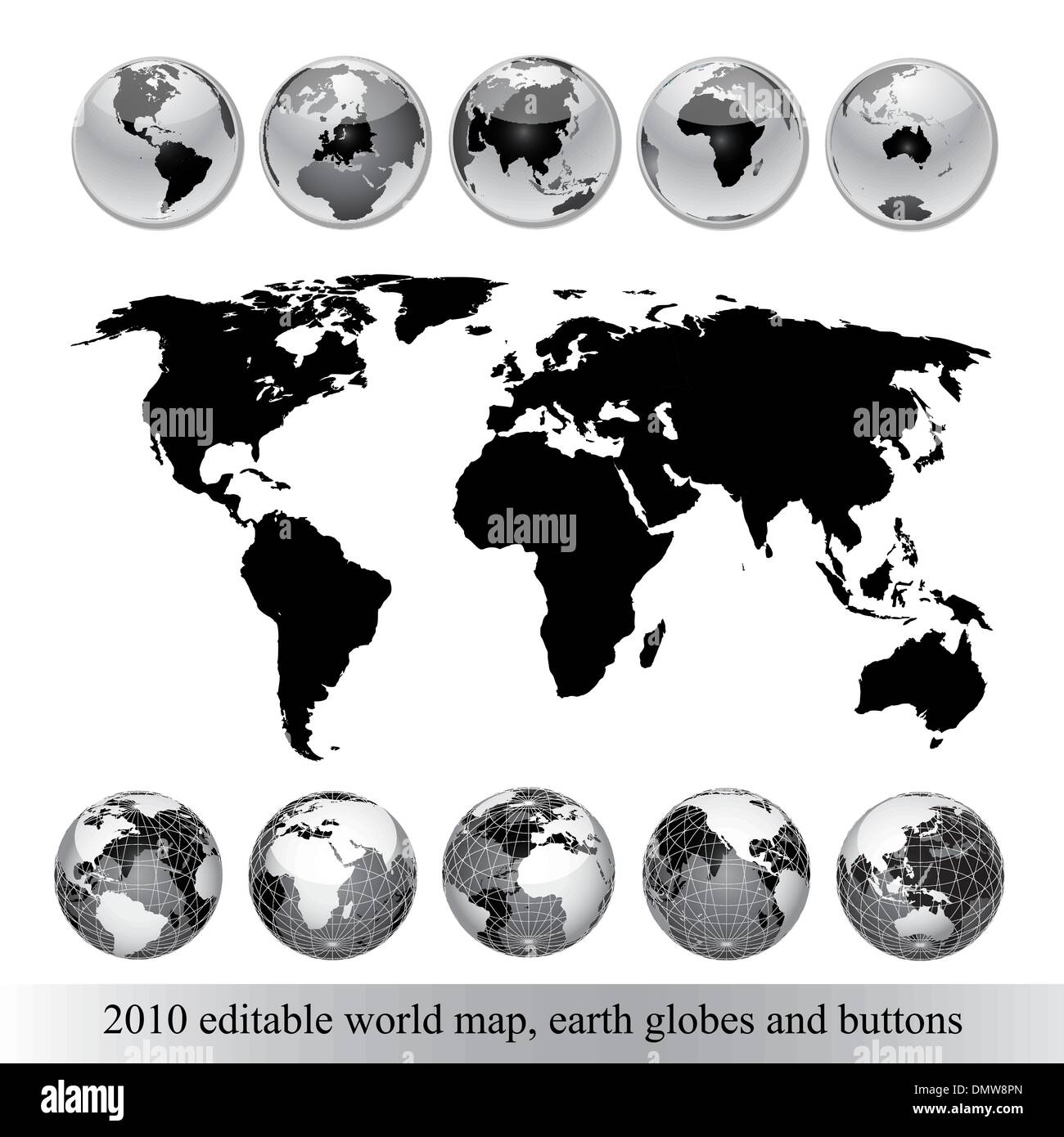 Editable world map hi-res stock photography and images - Alamy