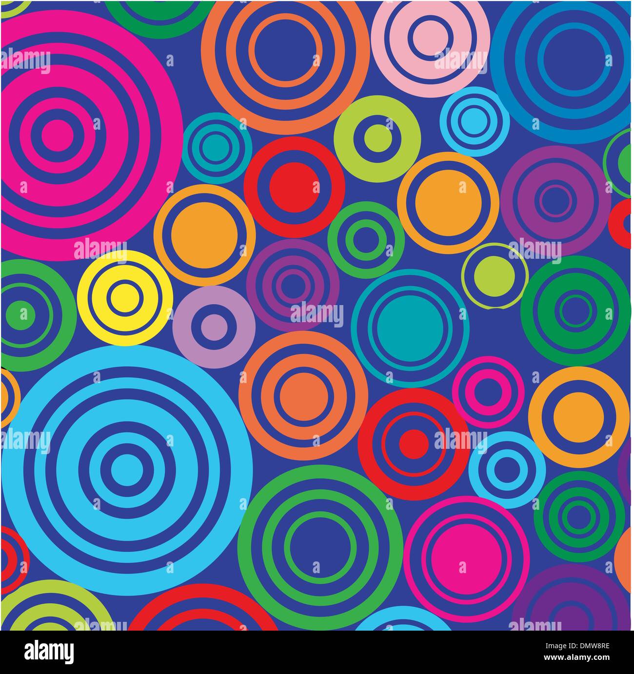 retro colored circles background Stock Vector Image & Art - Alamy