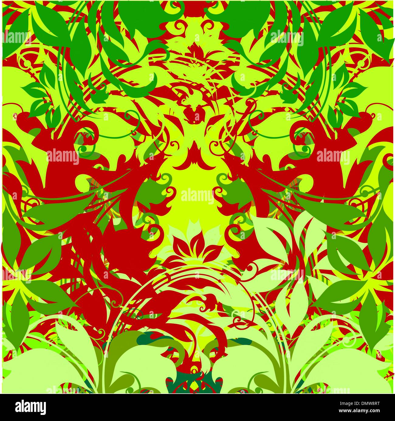 green background with flowers Stock Vector Image & Art - Alamy