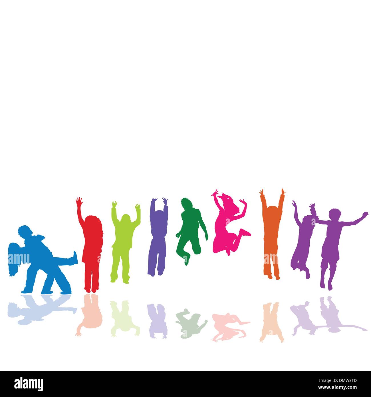 Shadow of legs jumping Stock Vector Images - Alamy