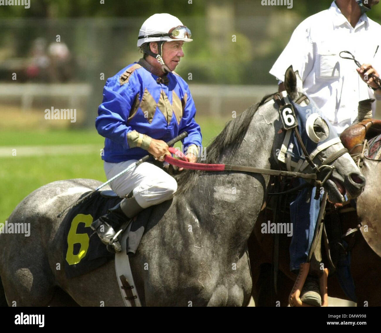 Jun 28, 2002; Pleasanton, CA, USA; Jokey Ross Allardyce riding ''High ...