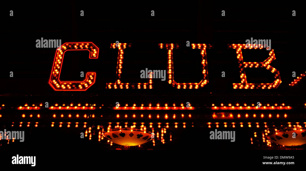 Neon 'club' Sign Night High Resolution Stock Photography and Images - Alamy