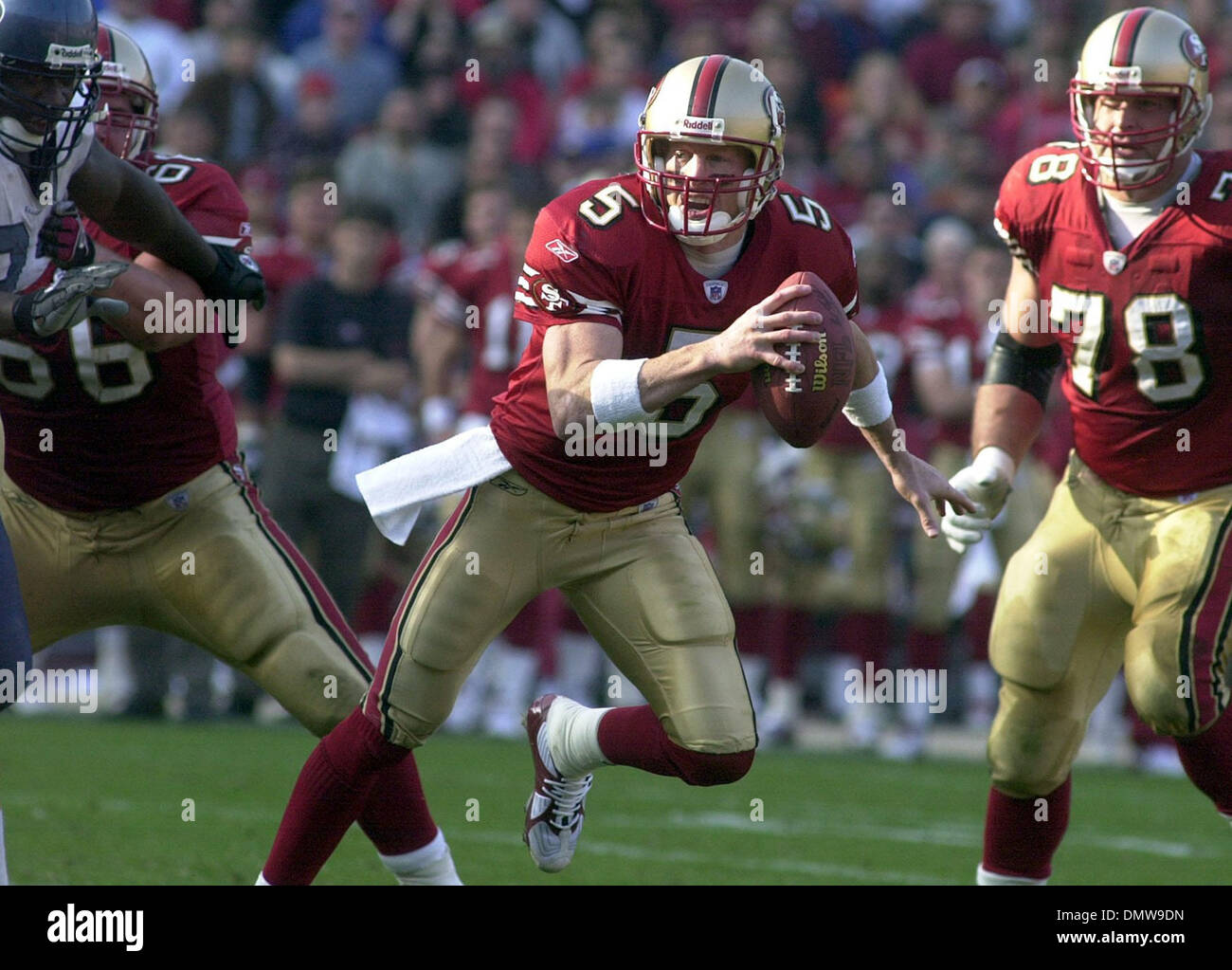 Dec 01, 2002; San Francisco, CA, USA; San Francisco 49er Jeff Garcia ...