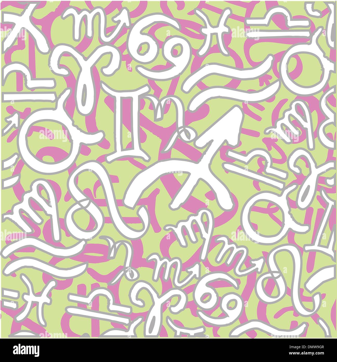 zodiac signs pink and green Stock Vector Image & Art - Alamy