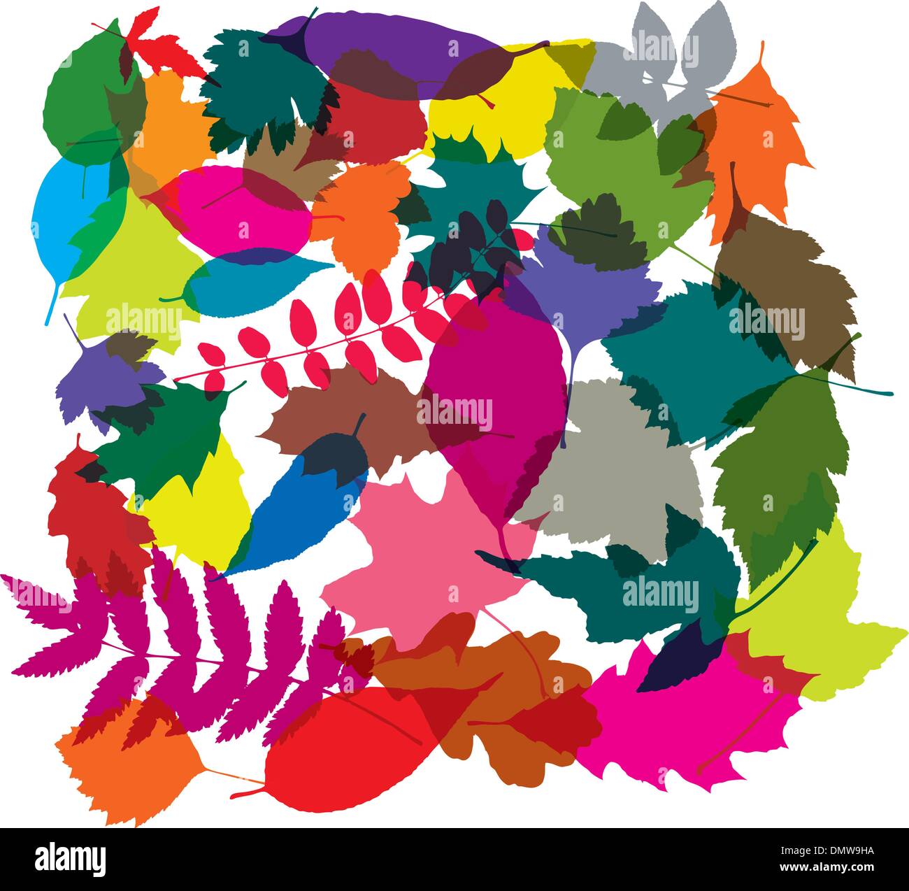 Red background black leaves Stock Vector Images - Alamy