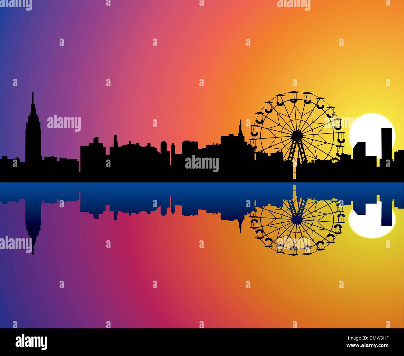 Big modern city in Stock Vector Images - Alamy