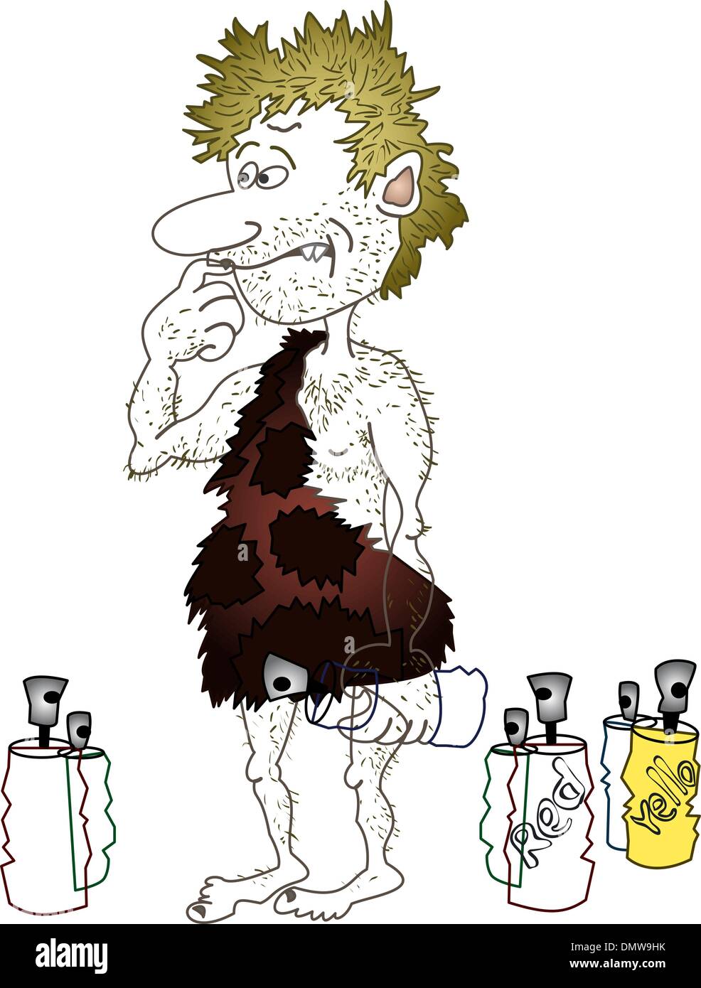 Prehistoric human evolution Stock Vector Images - Alamy