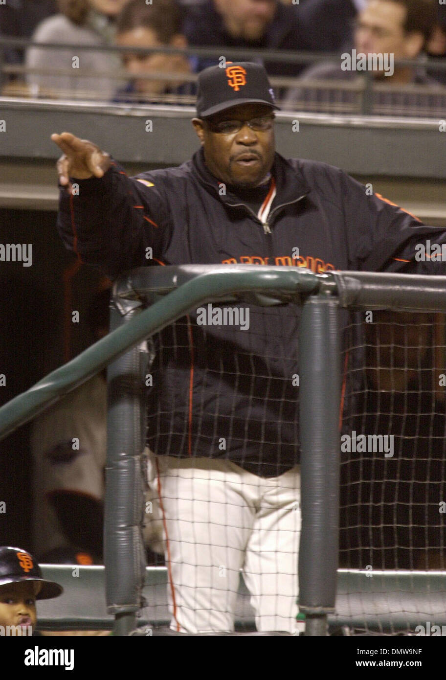 Oct 23, 2002 - San Francisco, CA, USA - San Francisco Giants manager ...