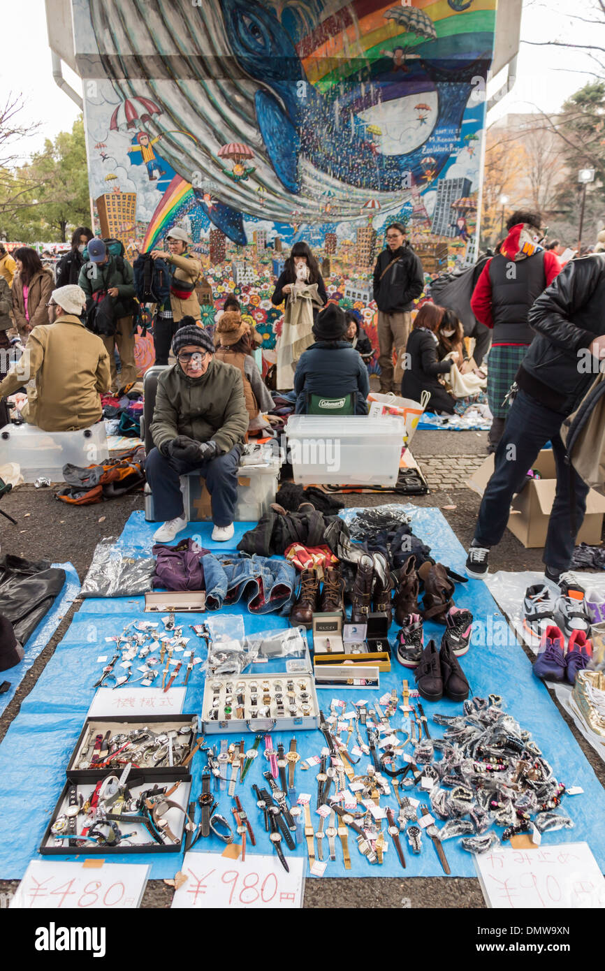 Flea Market at Yoyogi Park in Harajuku, Japan Stock Photo - Alamy