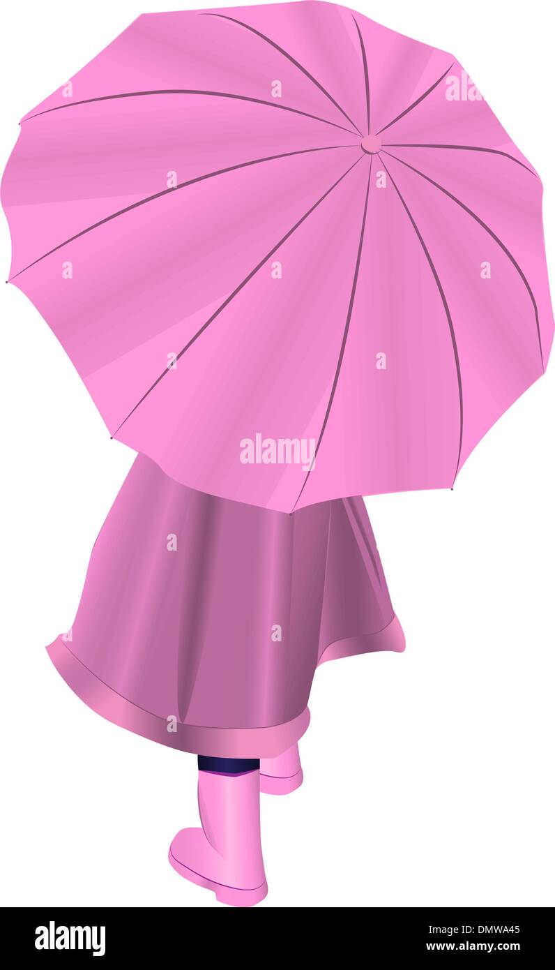 Illustration girl violet Stock Vector Images - Alamy