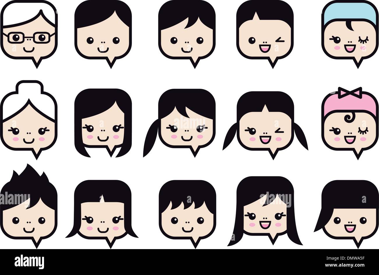 Grandfather children avatar character hi-res stock photography and ...