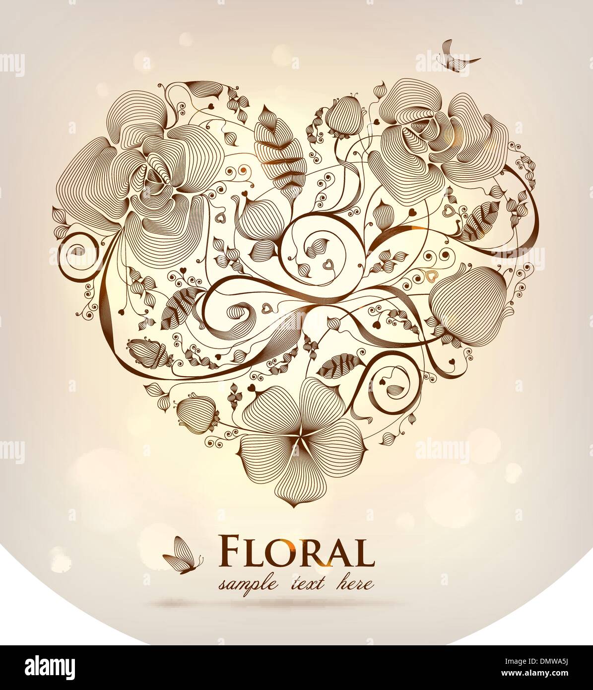 Floral heart hi-res stock photography and images - Alamy