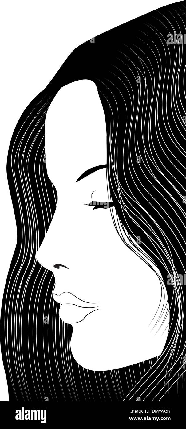 Vector girl profile Stock Vector Image & Art - Alamy