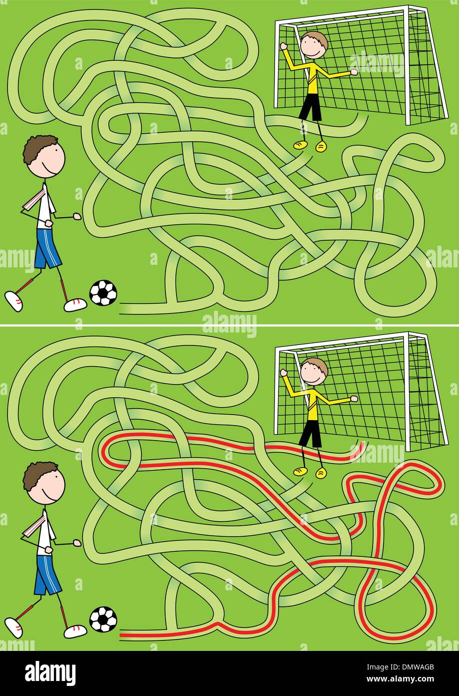 Football puzzle Stock Vector Images - Alamy