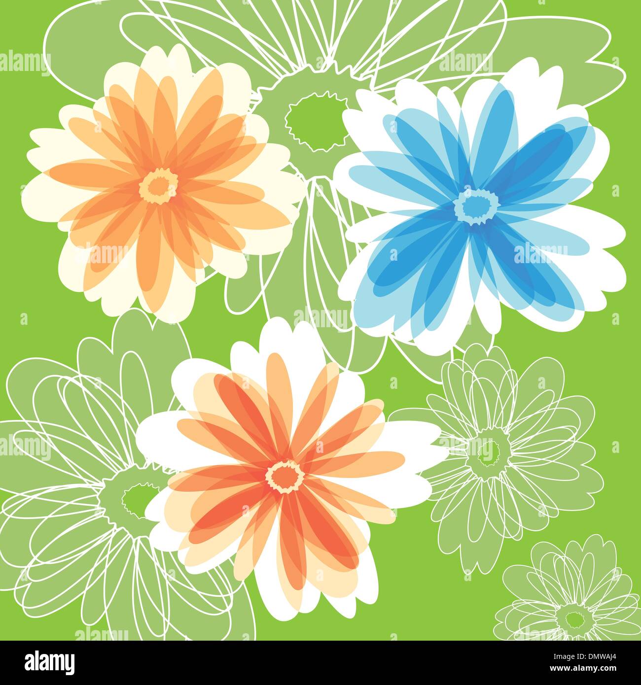 Flower on abstract color Stock Vector Images - Alamy