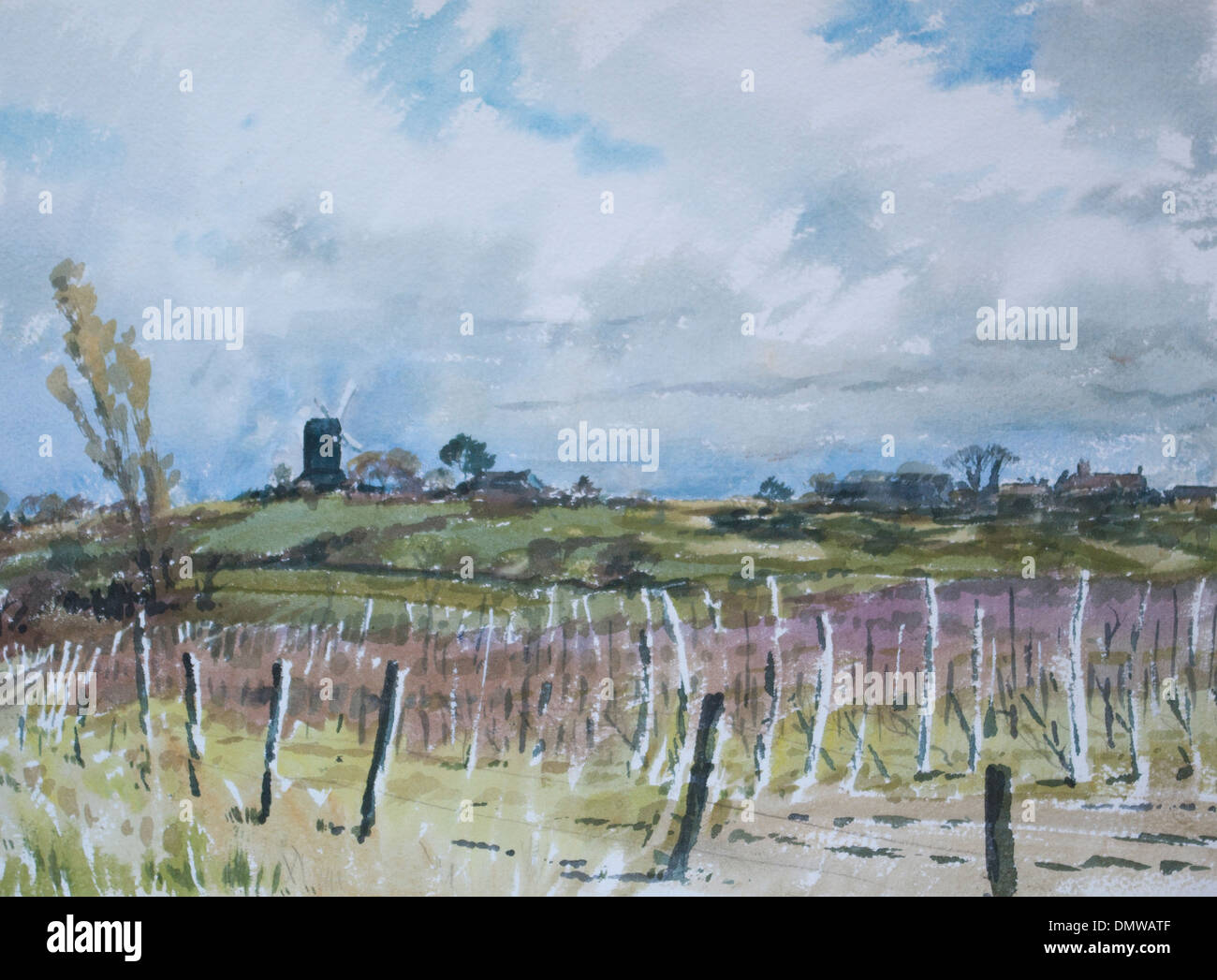 Icklesham Windmill East Sussex UK Stock Photo - Alamy