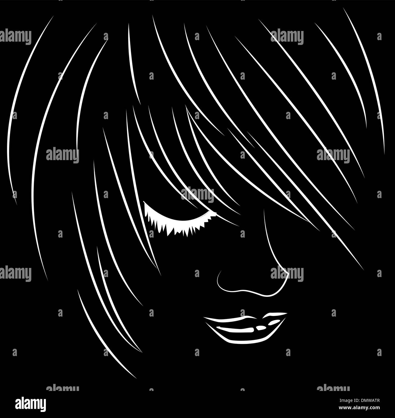 Emo hair Stock Vector Images - Alamy