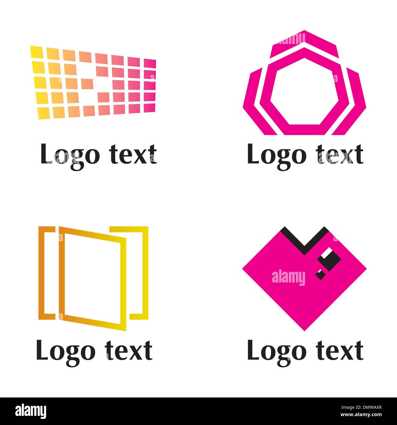 Set of four logo Stock Vector Image & Art - Alamy