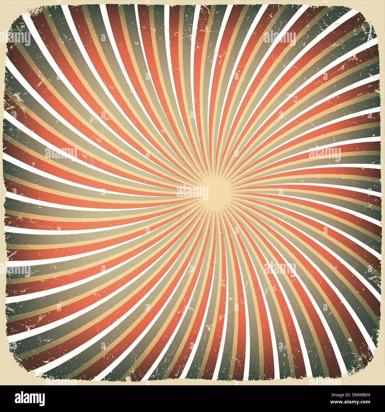 Grunge swirl rays retro background. Vector illustration, EPS10 Stock ...