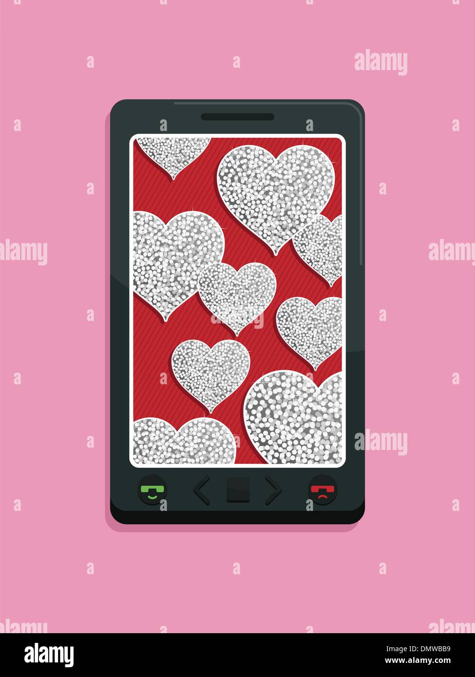 smart phone love Stock Vector Image & Art - Alamy