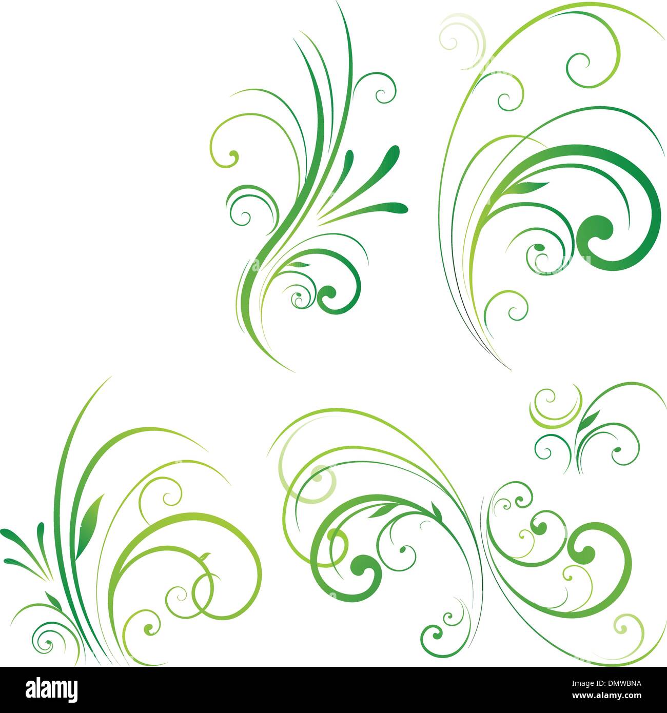Spring floral decorative swirls Stock Vector Image & Art - Alamy