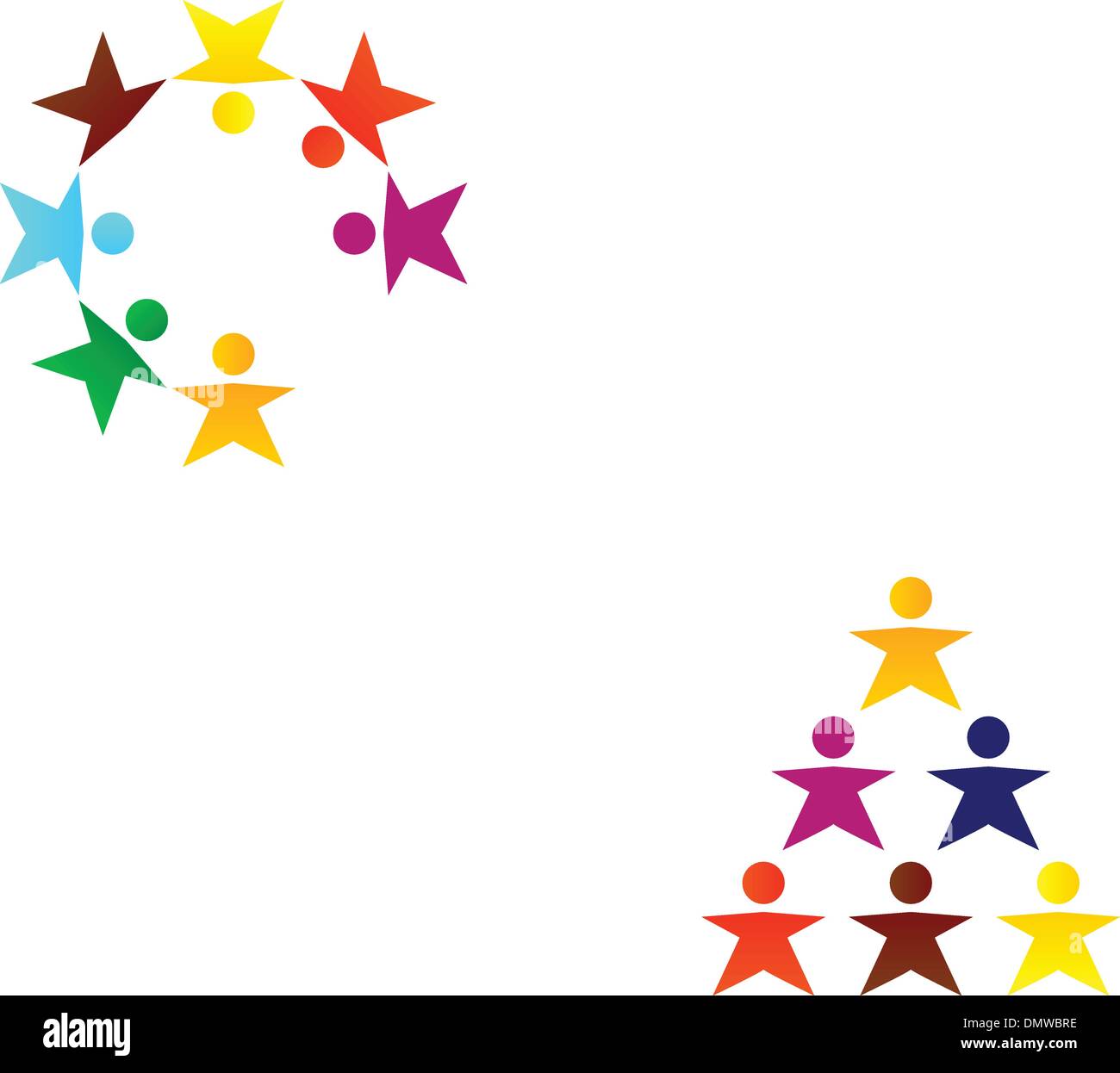 Working together crowd Stock Vector Images - Alamy