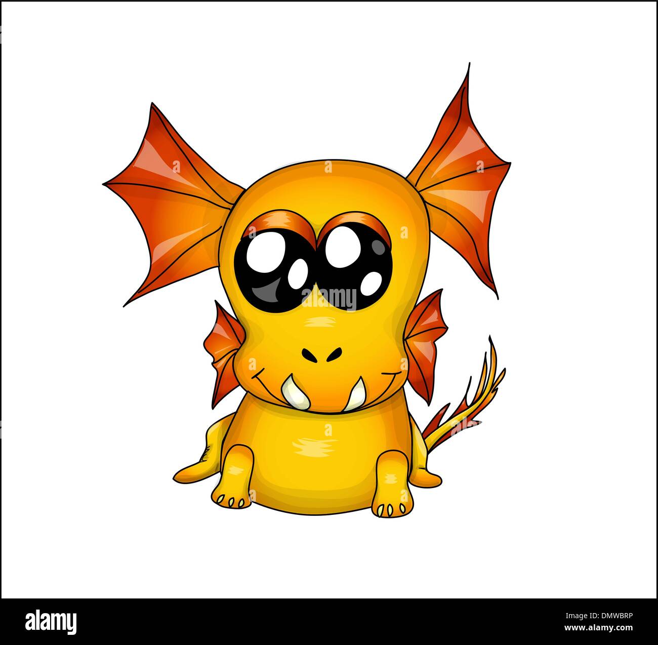 Funny yellow dragon Stock Vector Image & Art - Alamy