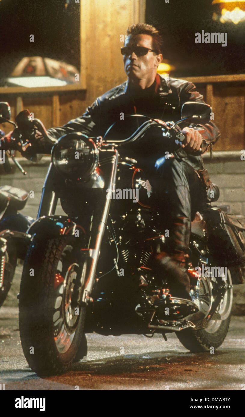 Terminator 2 Arnold Schwarzenegger On Motorcycle Arnold Schwarzenegger