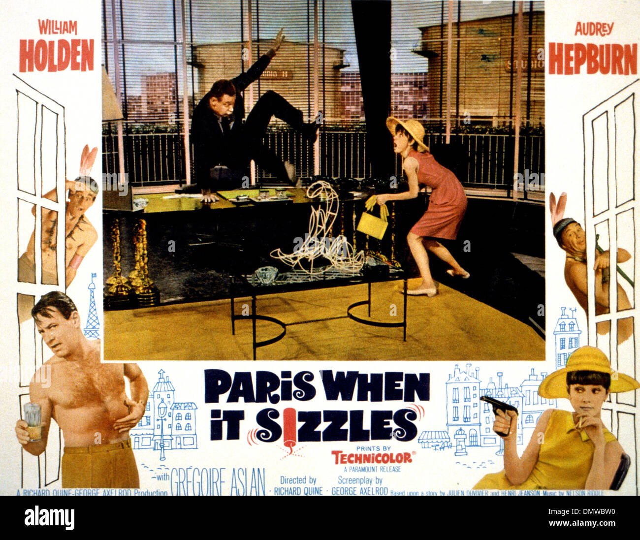 PARIS WHEN IT SIZZLES Poster for 1963 Paramount Pictures film with ...