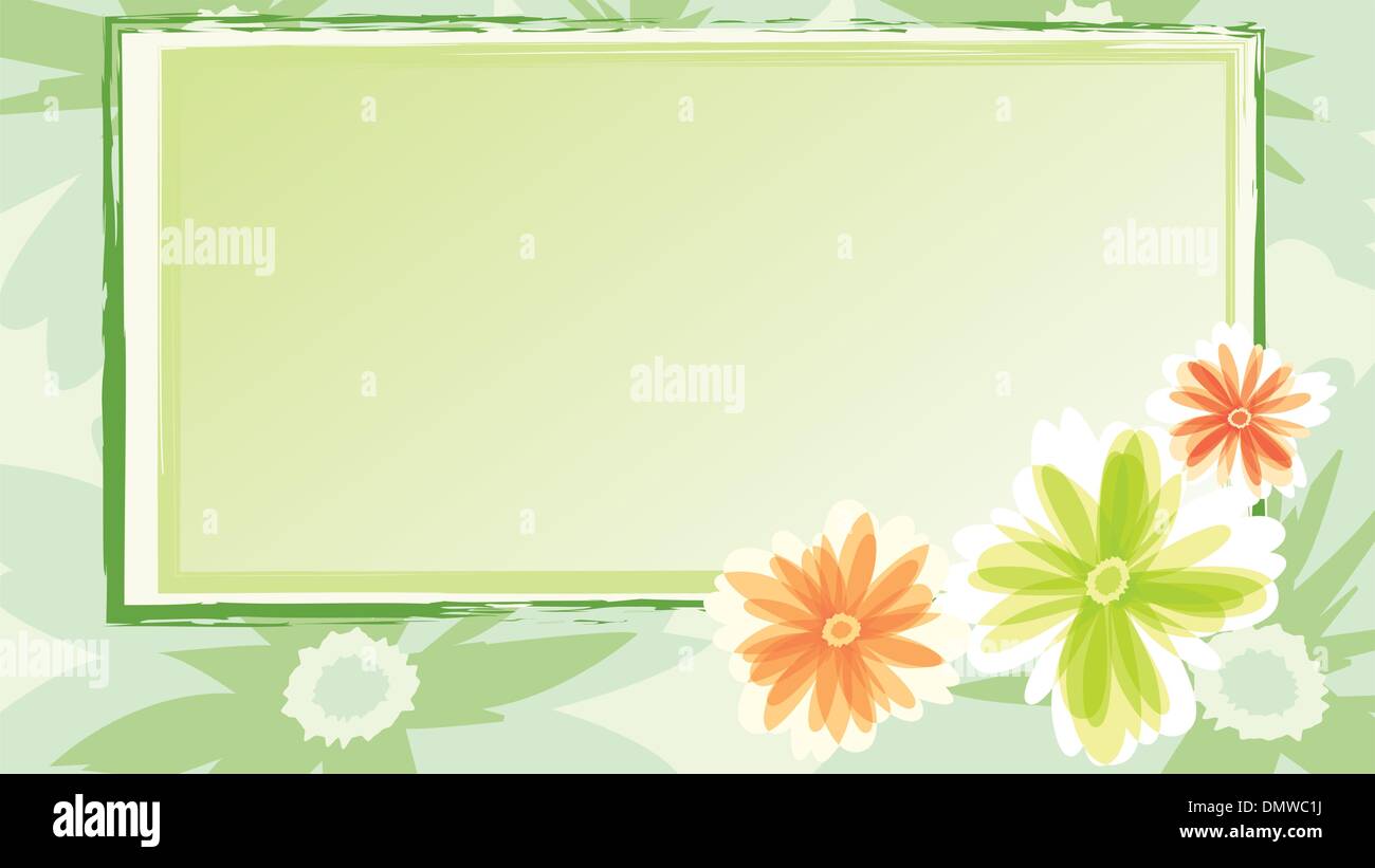 Festive card with flowers Stock Vector Image & Art - Alamy