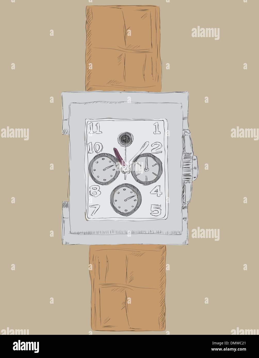Hand watch vector vectors hi-res stock photography and images - Alamy