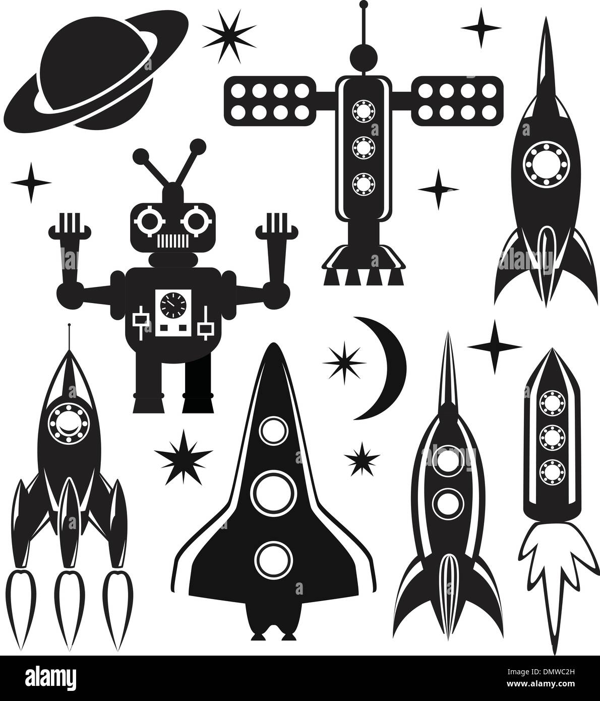 Stylized robot Stock Vector Images - Alamy