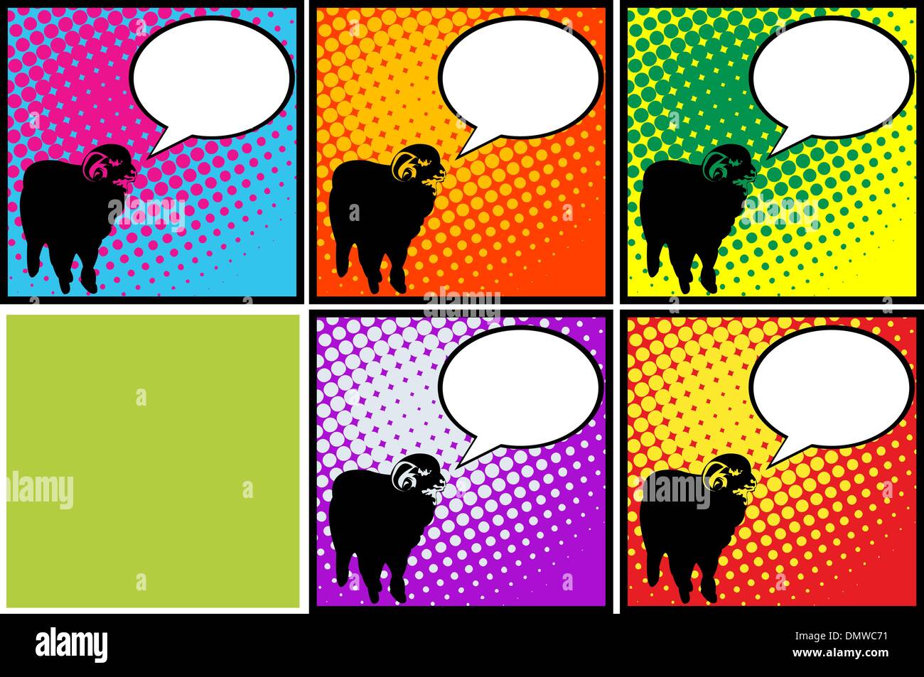 Sheep in pop art Stock Vector Image & Art - Alamy