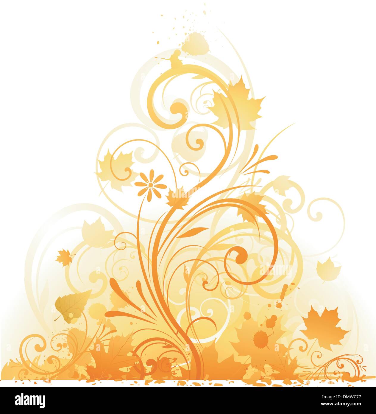 Decorative swirling autumn design Stock Vector Image & Art - Alamy