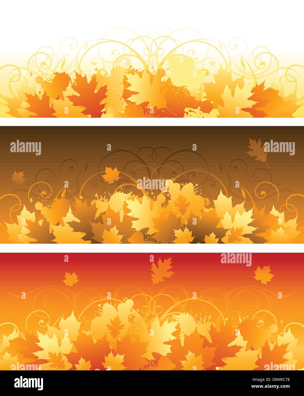 Decorative swirling autumn design Stock Vector Image & Art - Alamy