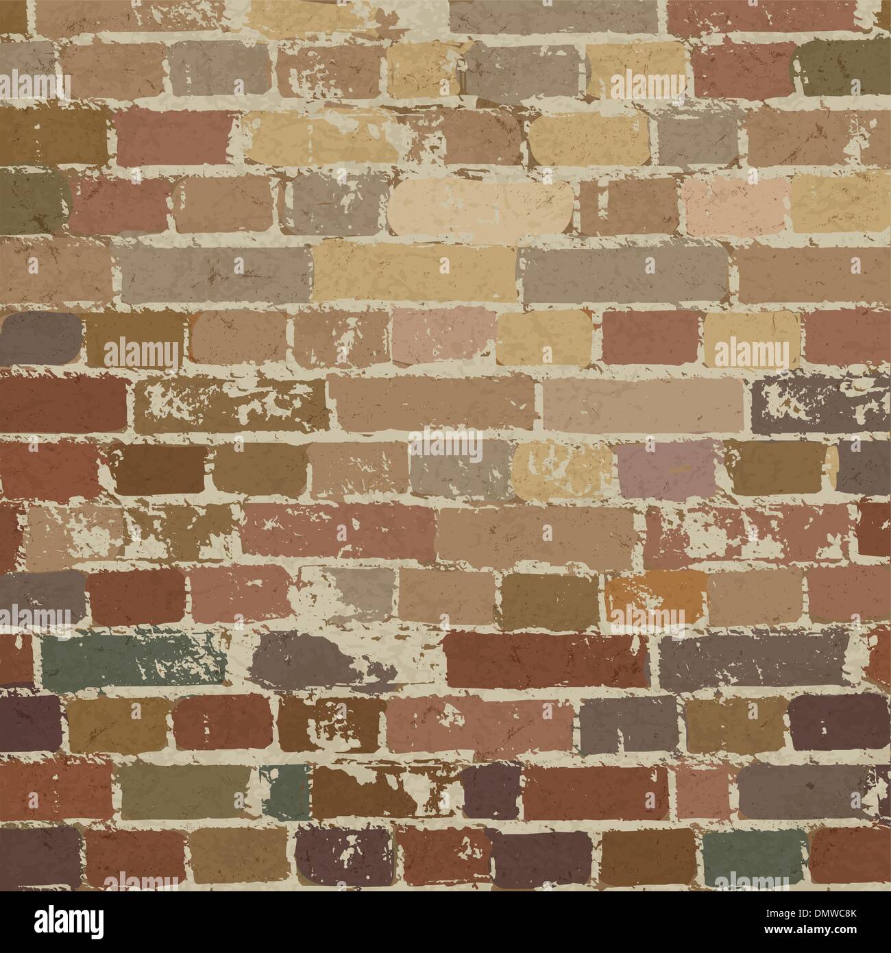Brick wall background red horizontal old mortar Stock Vector Images - Alamy