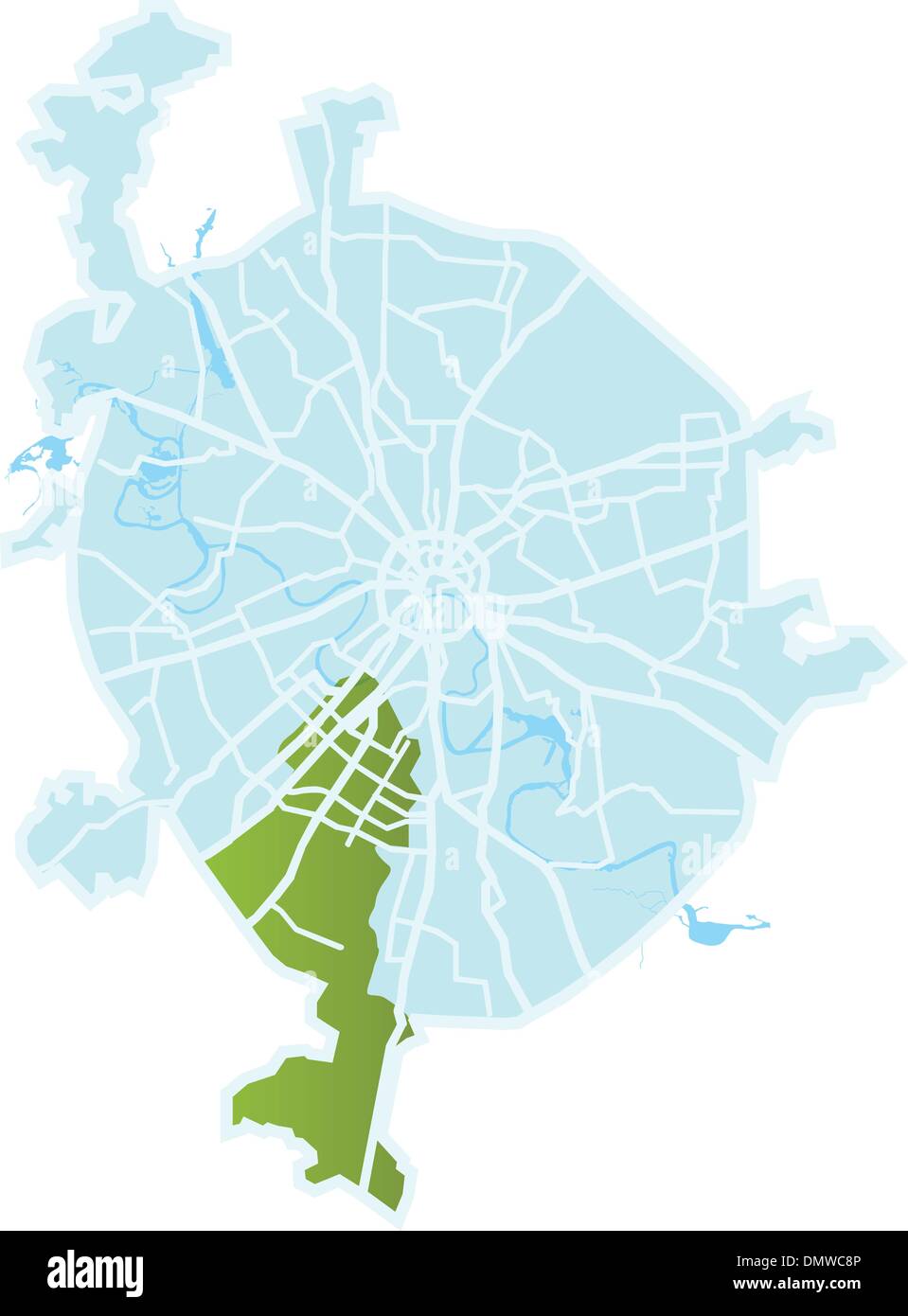 Moscow vector map hi-res stock photography and images - Alamy