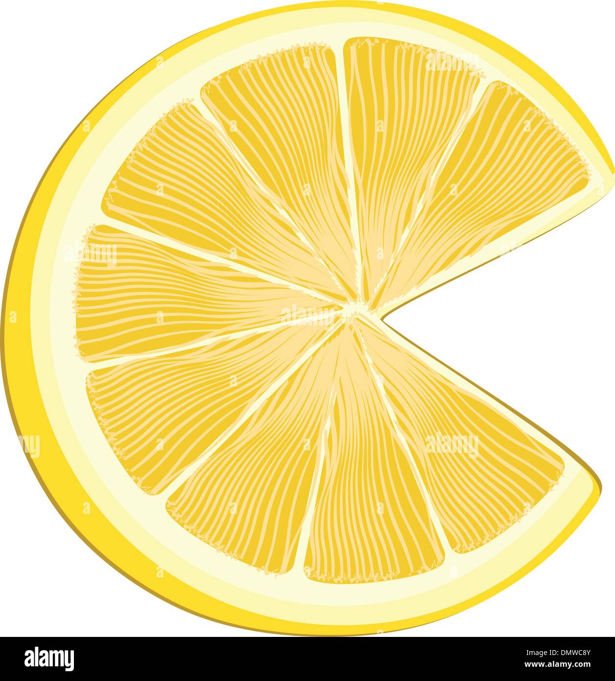Lemon cross section close up Stock Vector Images - Alamy